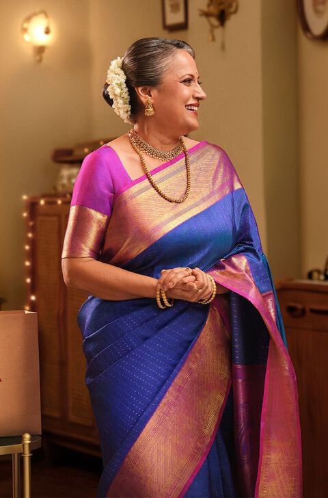 brocade pattern saree