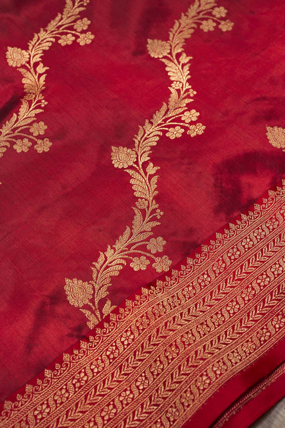 Red Banaras Silk Saree | Taneira Online Store