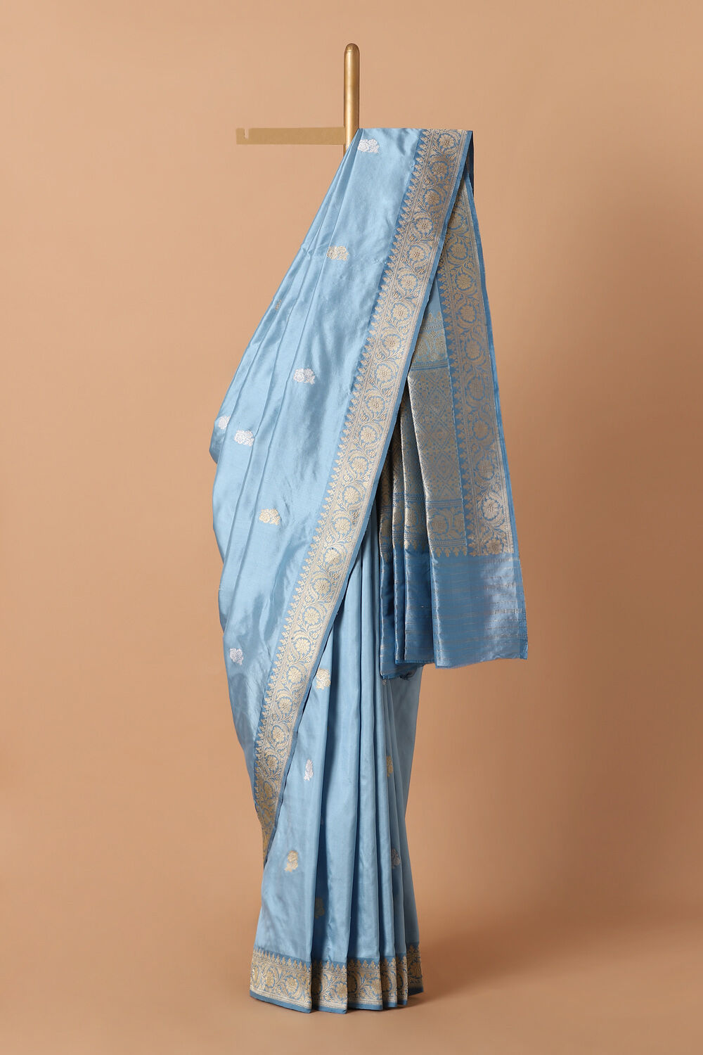 Light Blue Pure Silk Banarasi Saree | Taneira Online Store