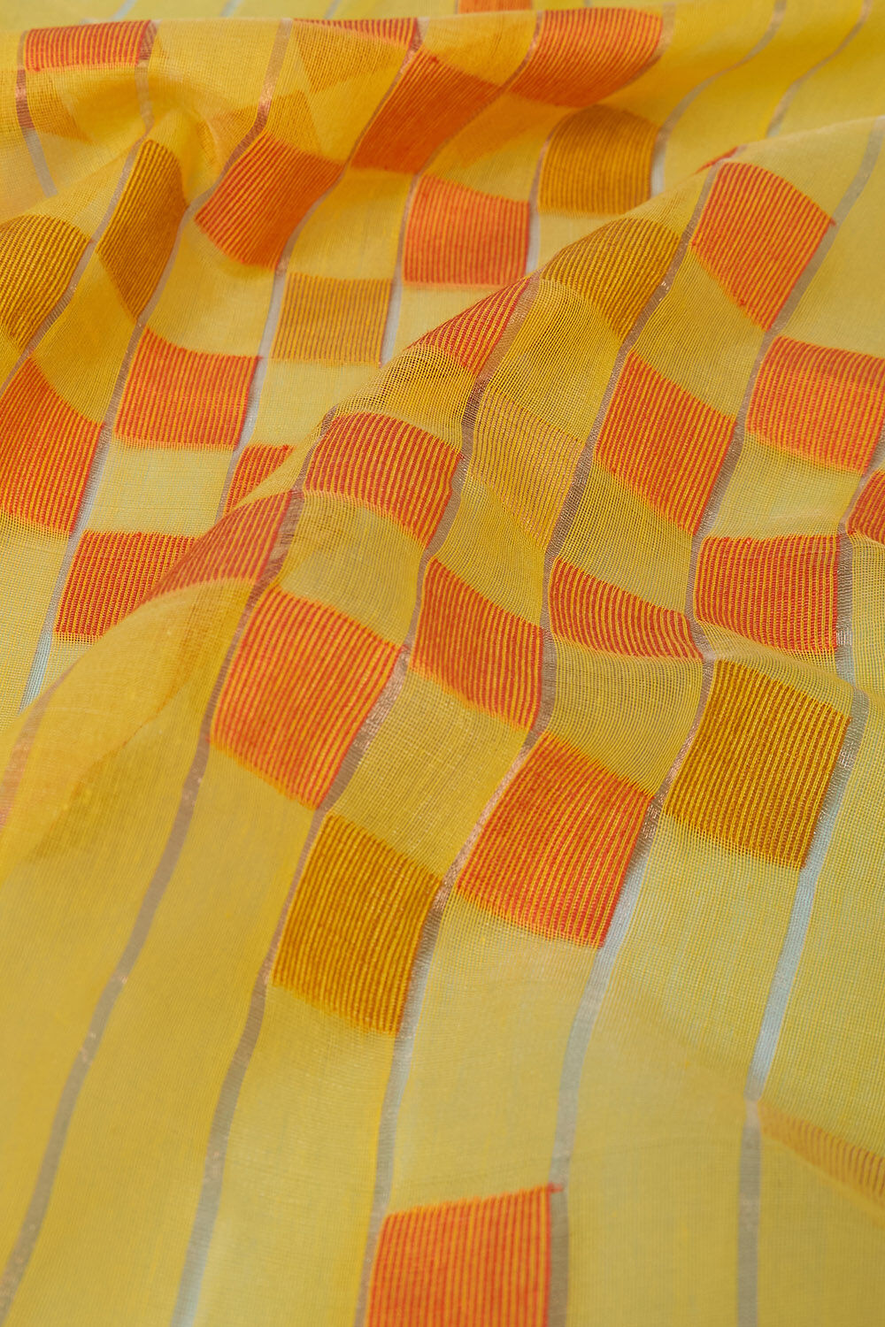 Yellow Bengal Pure Silk Cotton Jamdani Saree | Taneira Online Store