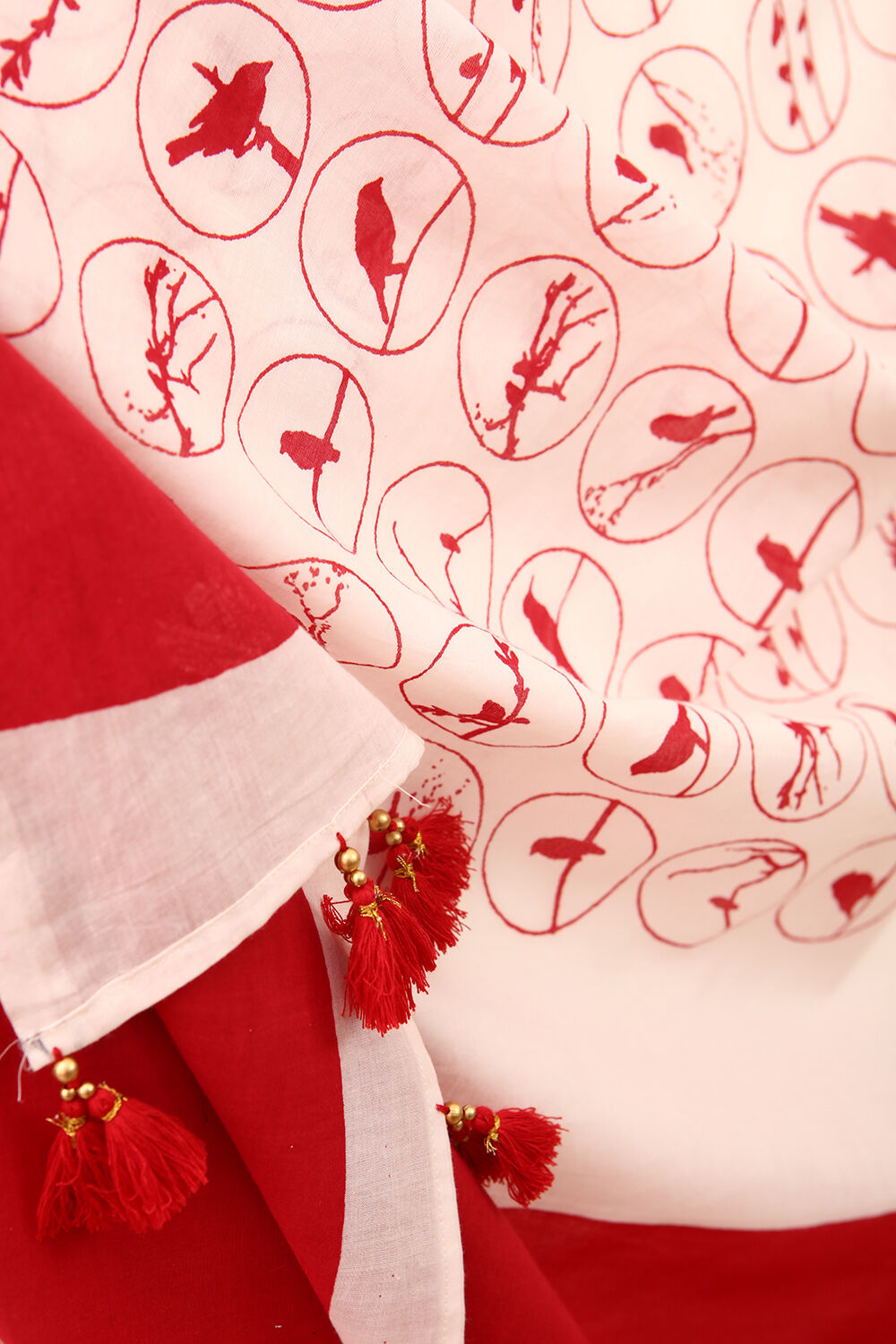 Off White Screen Printed Pure Cotton Saree | Taneira Online Store
