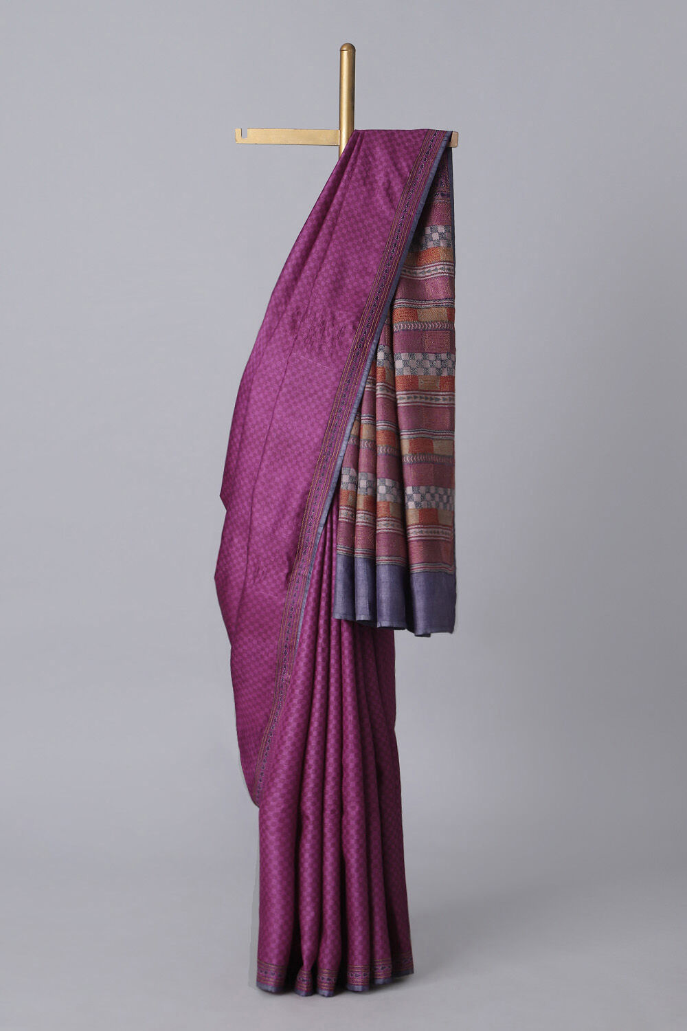 Pink Pure Tussar Silk Printed Saree | Taneira Online Store