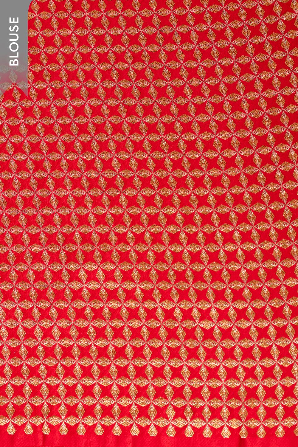 Red Woven Viscose Tissue Saree | Taneira Online Store